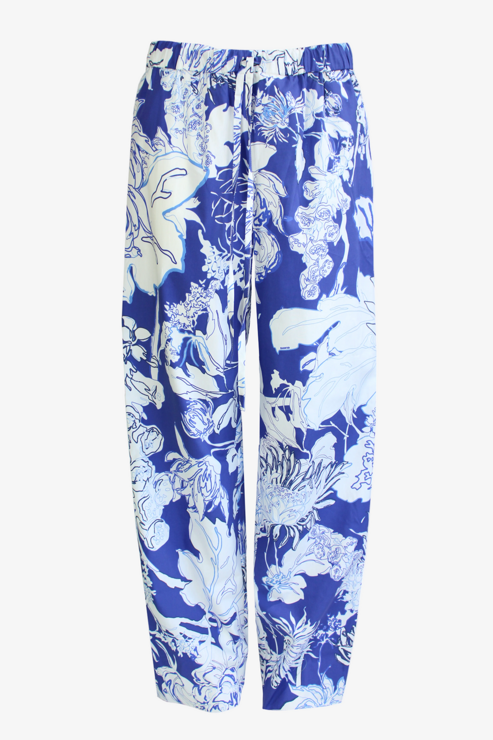 Trousers Parallel Lines Cotton - Dawid Bloom Blue – DAWID TOMASZEWSKI